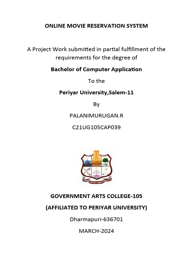 Online Movie Ticket Booking System | PDF | Movie Theater | Ticket ...