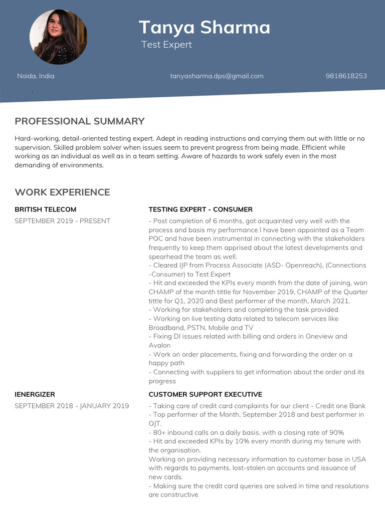 Tanya-Sharma CV | PDF | Business