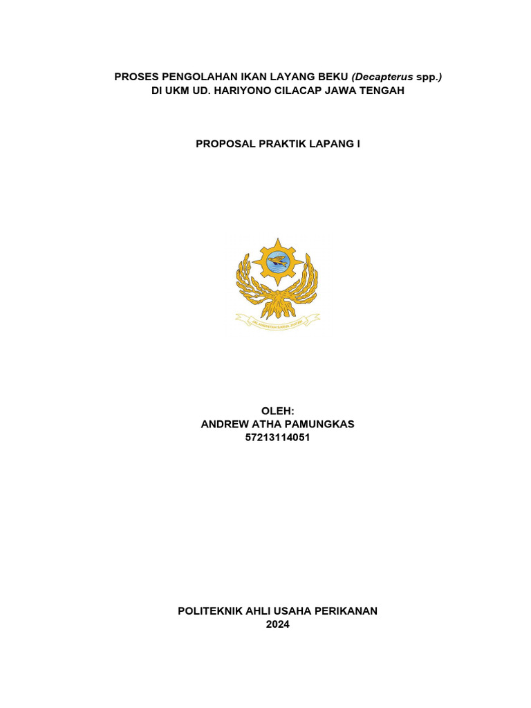 2 Revisian Proposal Andrew Ikan Layang Beku | PDF | Kesehatan Holistik | Sains & Matematika