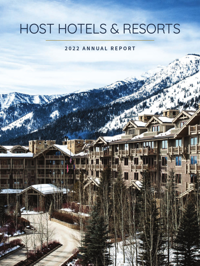 Host Hotels Resorts Inc 2022 Annual Report | PDF | Limited Partnership ...