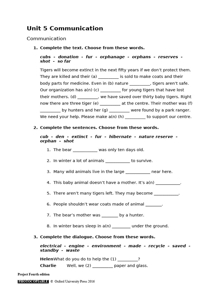 Unit 5 Communication | PDF