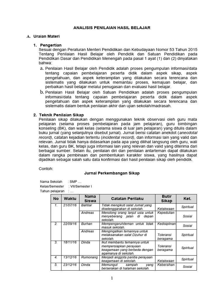 Penilaian Hasil Belajar Siswa | PDF