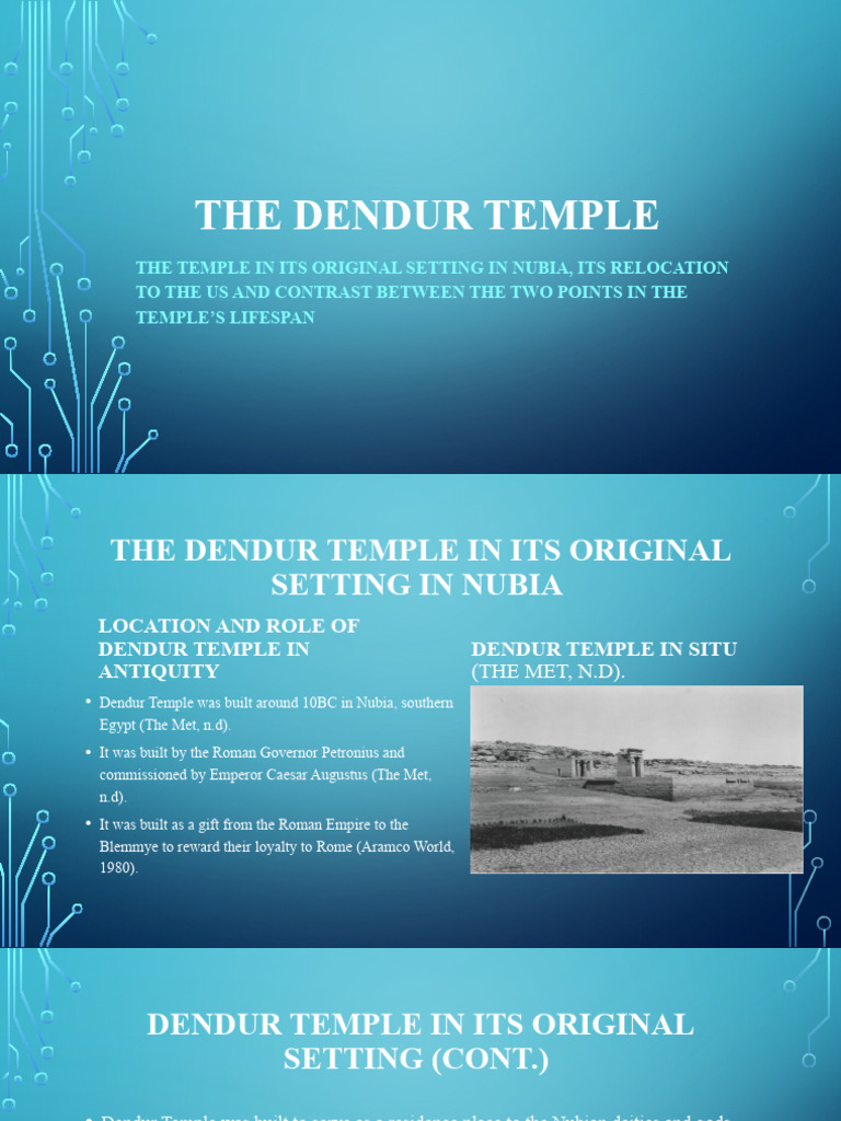 The Dendur Temple | PDF | Isis | Ancient Egypt