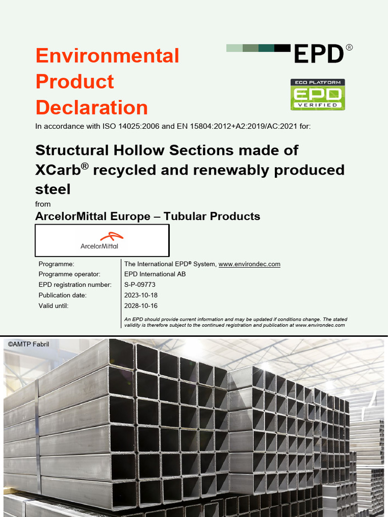 Structural Hollow Sections Made of Xcarbr Recycled and Renewably Produced Steel | Download Free ...