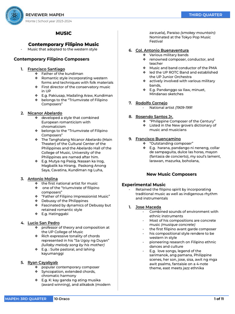 MAPEH (3rd Quarter) | PDF