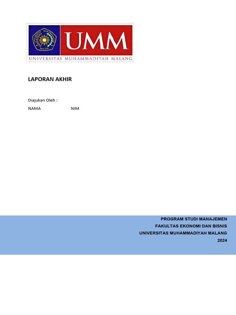 (Template) LAPORAN AKHIR | PDF