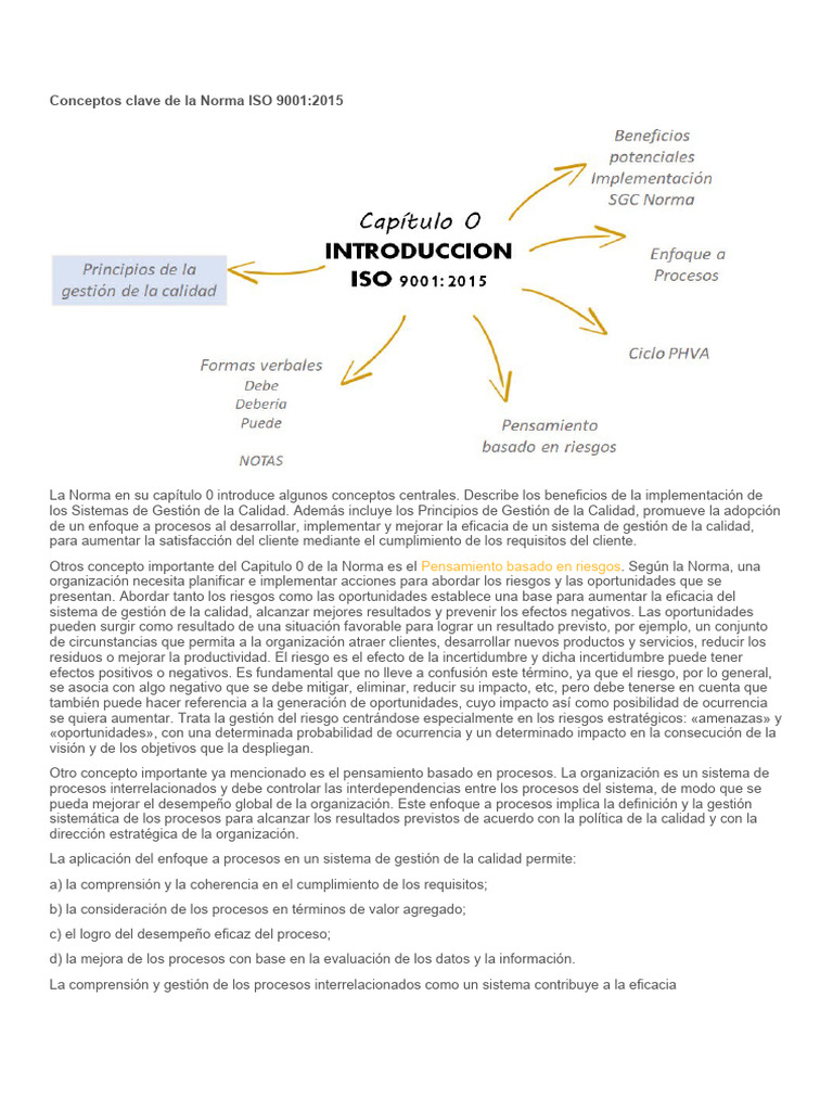 Conceptos Clave de La Norma ISO 9001 | PDF | Calidad (comercial) | Gestión de la calidad