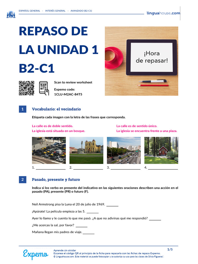 Repaso de La Unidad 1 b2 c1 Castellano Spanish Student | PDF | Idiomas | Estudios de idiomas ...