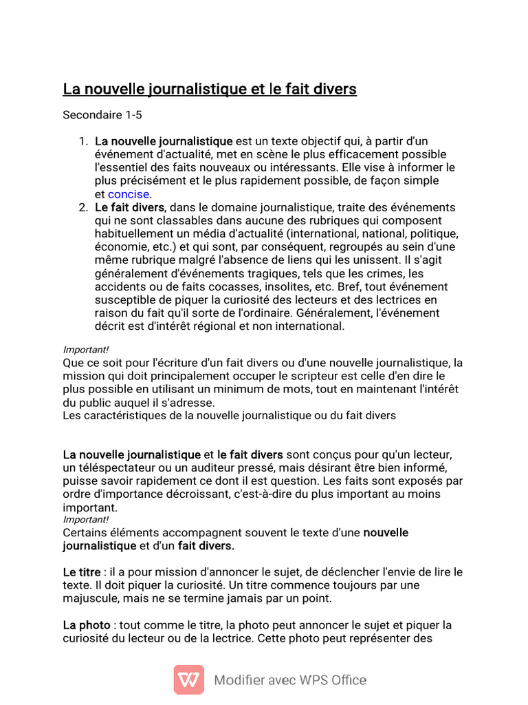 le fait divers definition | PDF