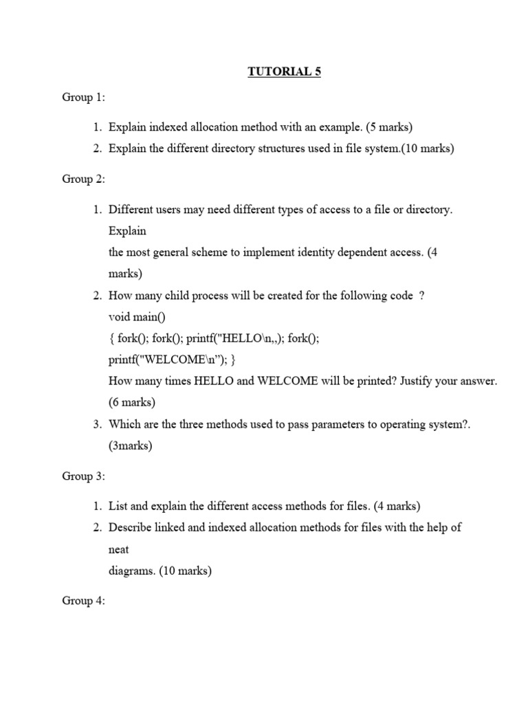 Tutorial 5 Pdf Computer File Scheduling Computing