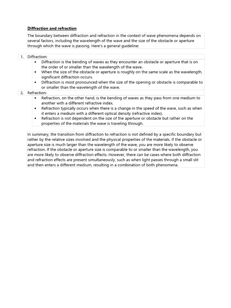 Doc5 Optical Prop | PDF | Refraction | Diffraction