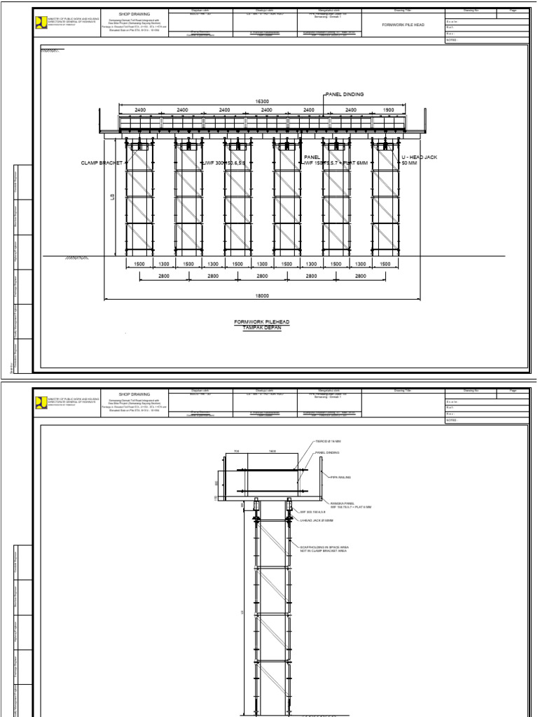 Drawing Formwork Pile Head | PDF