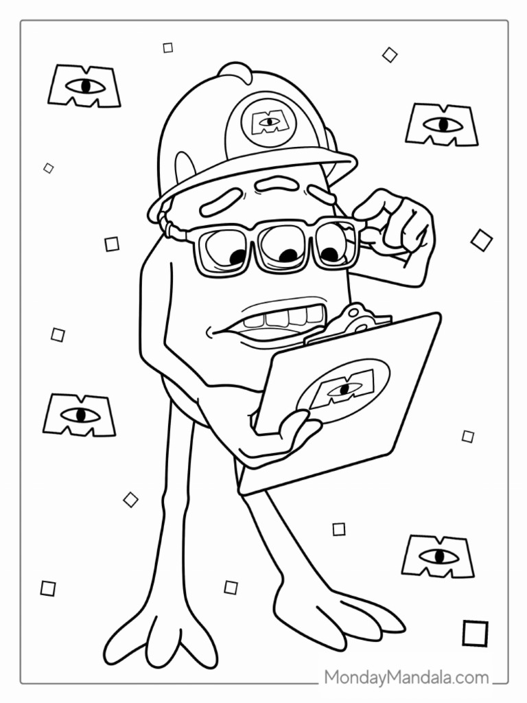 Coloring Page of Fungus From Monsters Inc | PDF