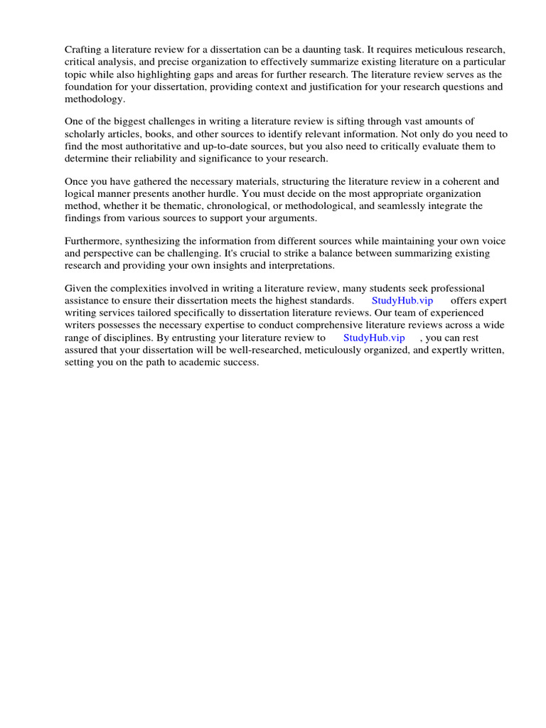 Dissertation Literature Review Layout | PDF | Thesis | Methodology