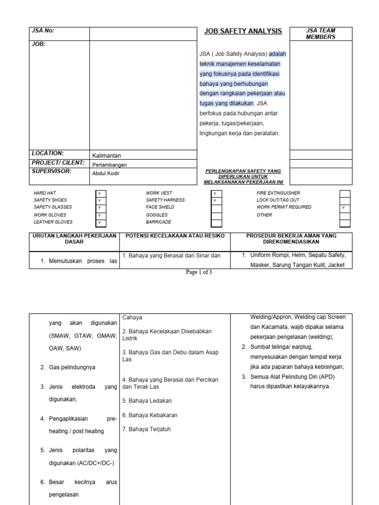 (MMS) Tugas JSA | PDF