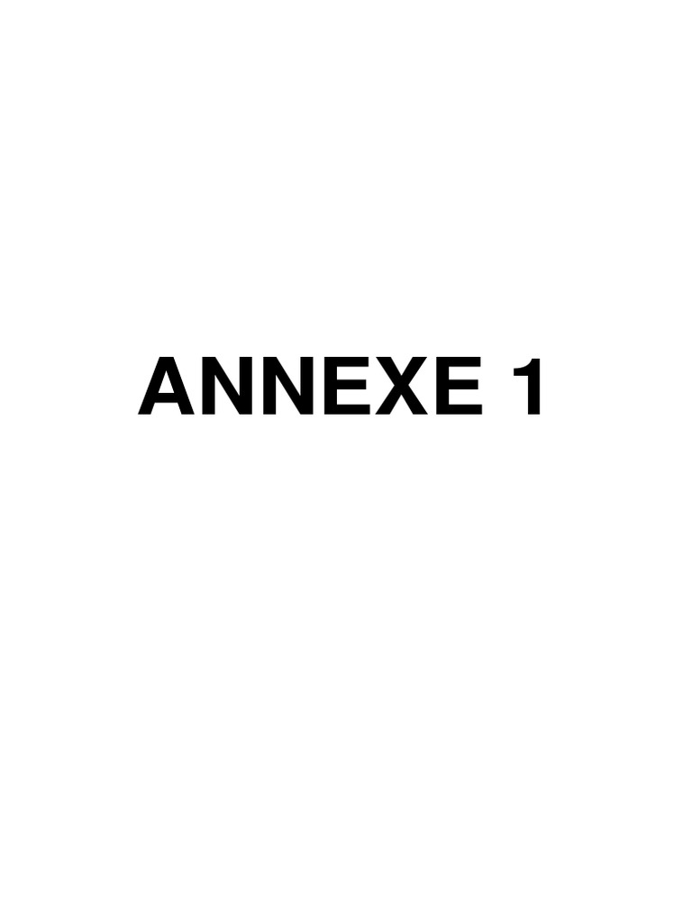 Annexe 1 | PDF