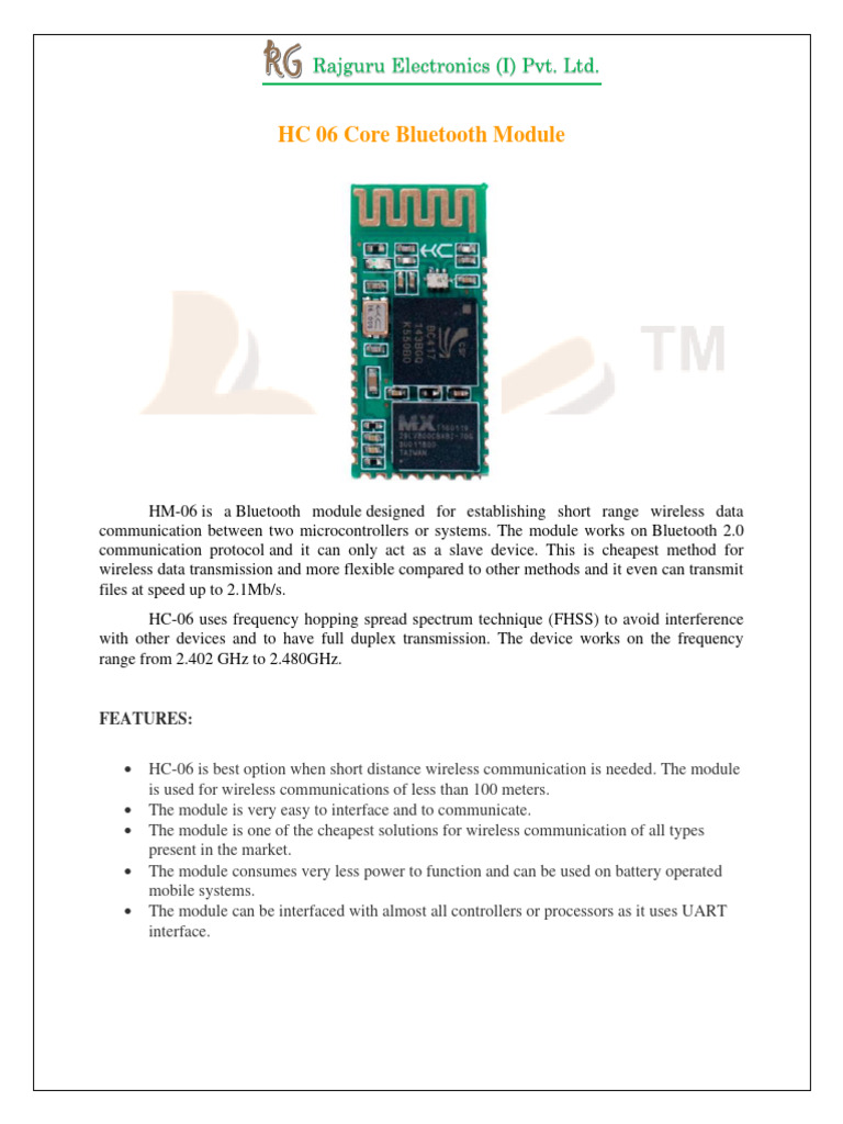 HC-06-core-bluetooth-module | PDF