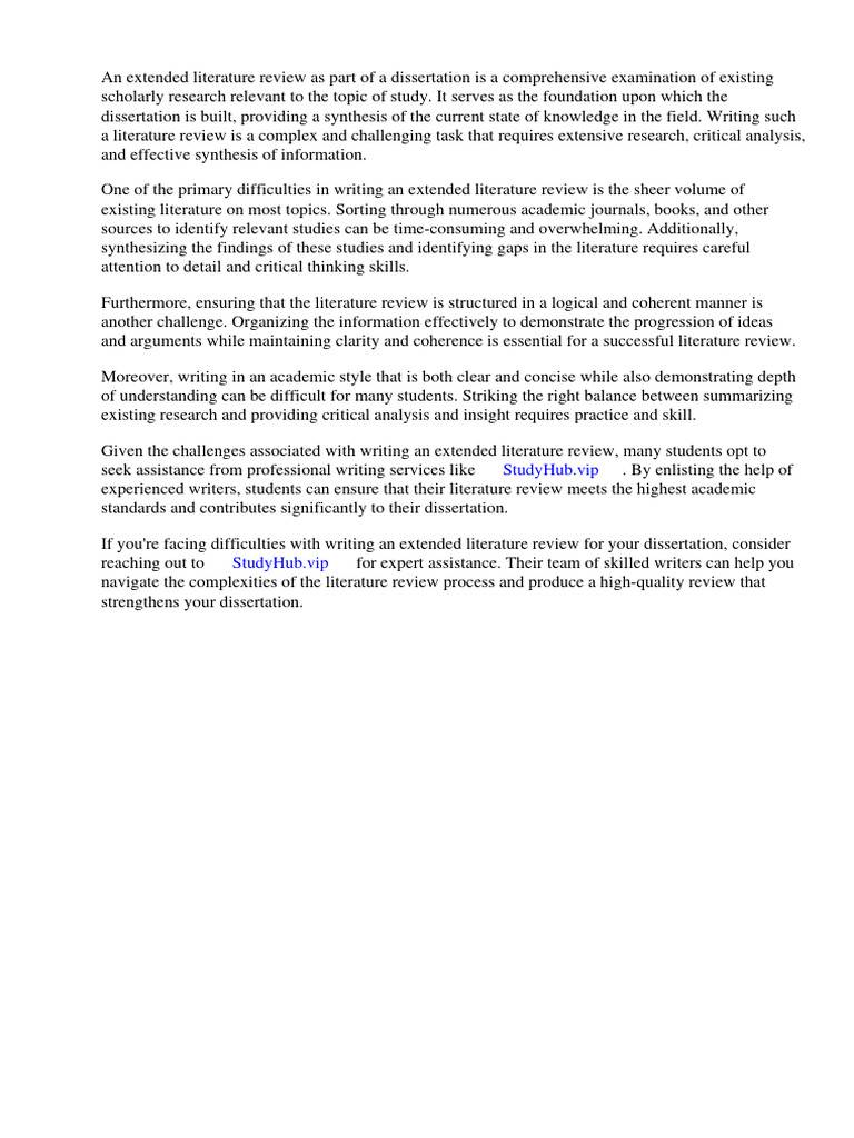 What Is An Extended Literature Review As A Dissertation | PDF | Thesis ... What Is An Extended Literature Review As A Dissertation | PDF | Thesis ...