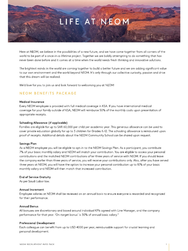 NEOM Benefits Information | PDF