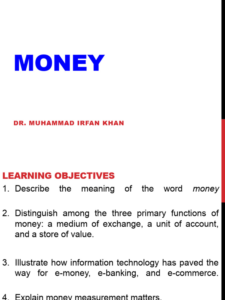 Lecture of Money | PDF | Money | Medium Of Exchange