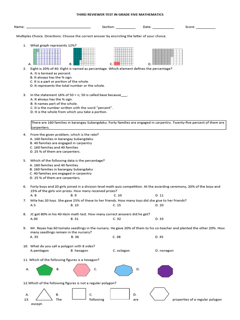 3RD Quarter Math 1 30 | PDF