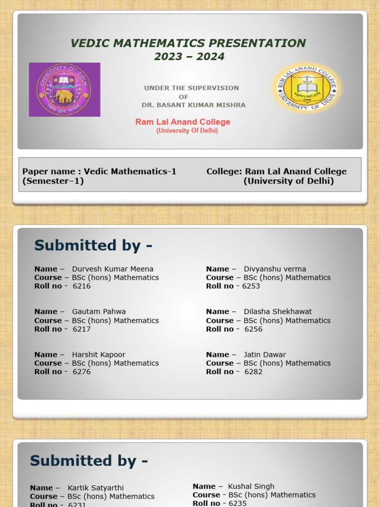 Vedic Maths Final PPT-1 | PDF | Area | Triangle