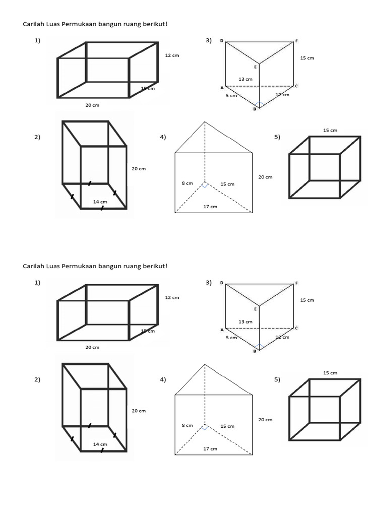 Latihan LP Kubus, Balok, Prisma | PDF