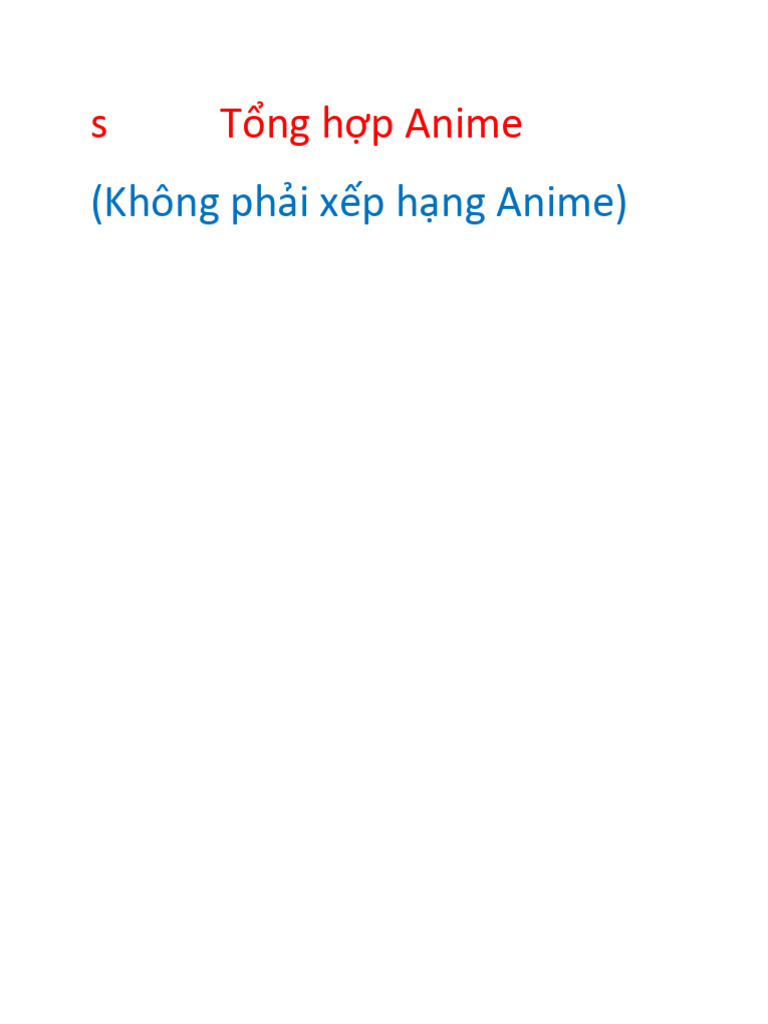 T NG H P Anime | PDF