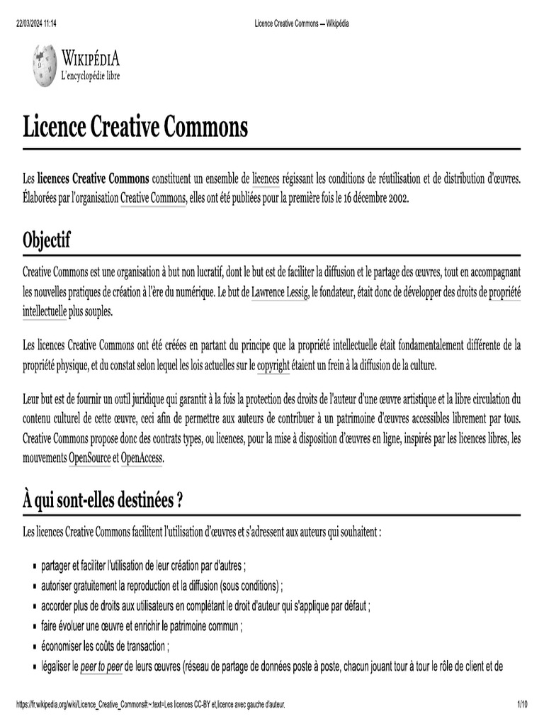 Licence Creative Commons | PDF | Business | Computers