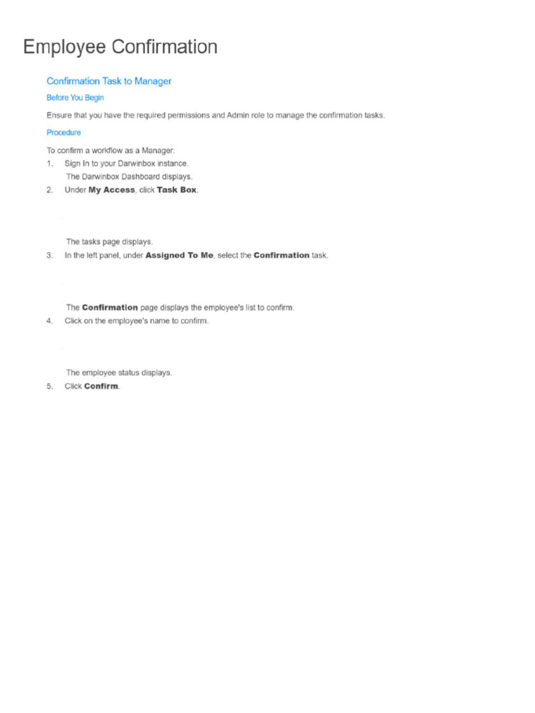 Employee Confirmation Manual | PDF