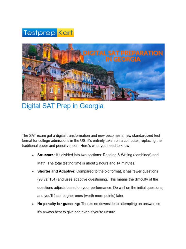 Digital SAT Study Guide Overview | PDF | Sat | Psat/Nmsqt