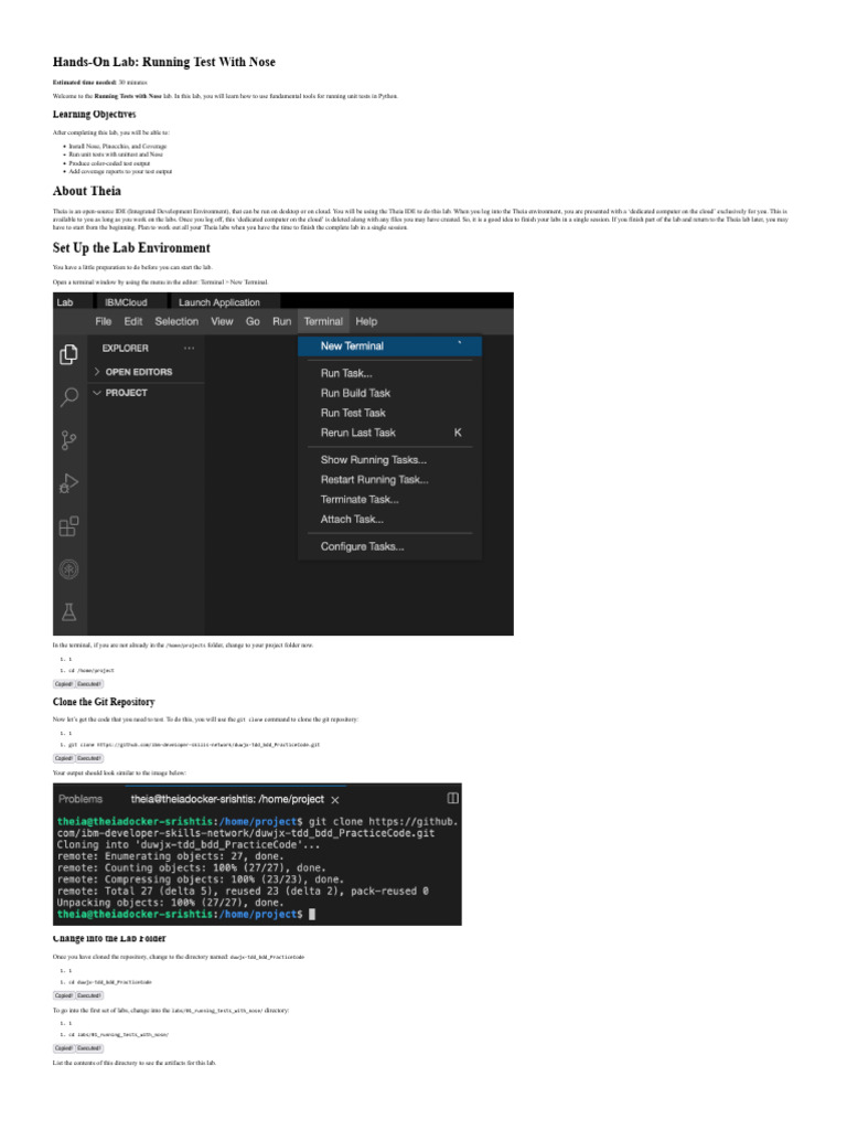 LAB 1 COursera | PDF | Integrated Development Environment | Computer File