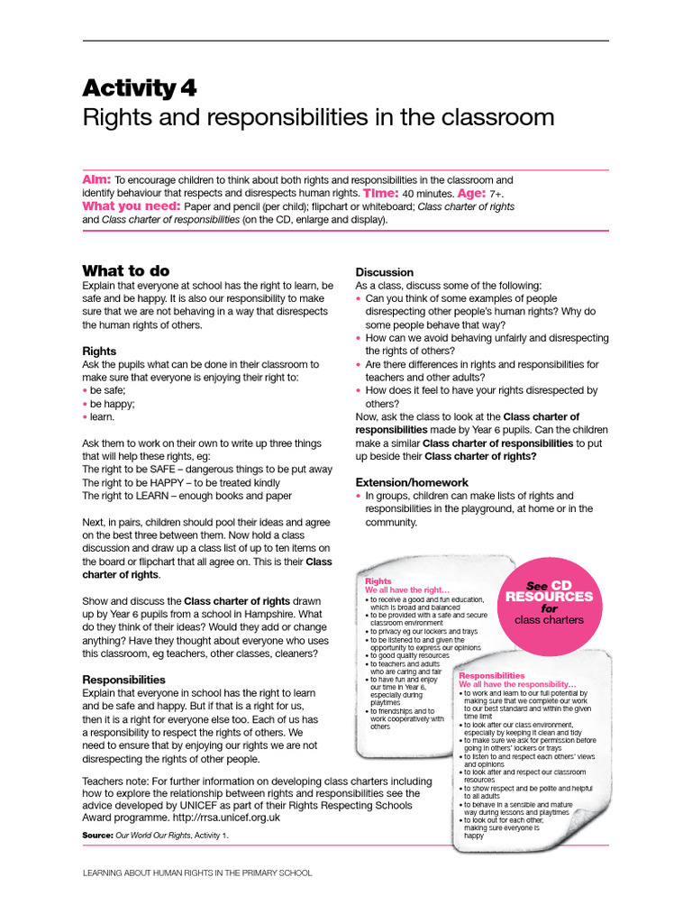 Activity 4 | PDF | Teachers | Classroom