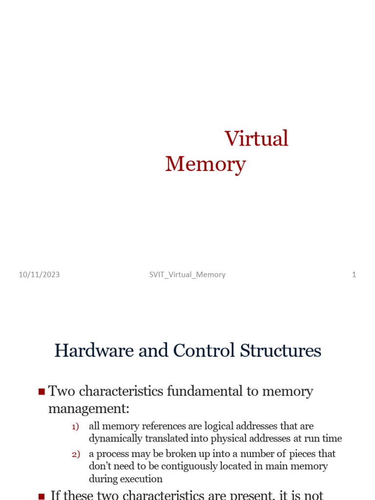VirtualMemory OS SVIT | PDF | Process (Computing) | Computer Data