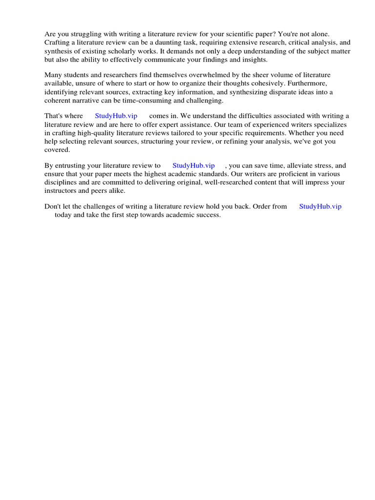 Example of Scientific Literature Review Paper | PDF | Literature Review ...