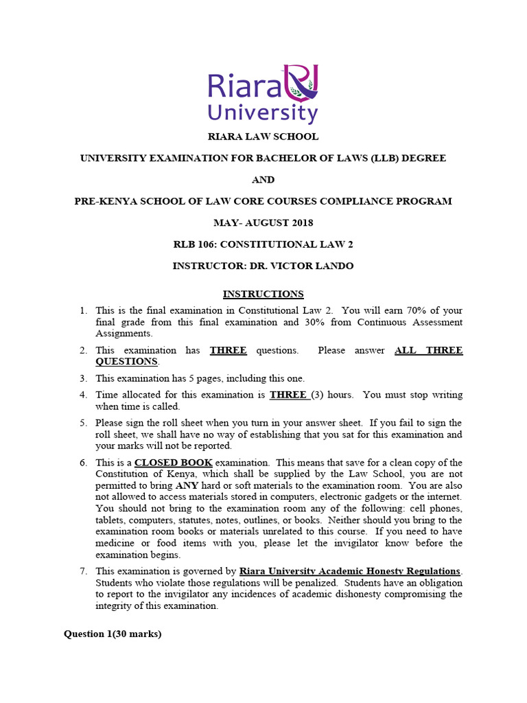 Sample Revision Question | PDF