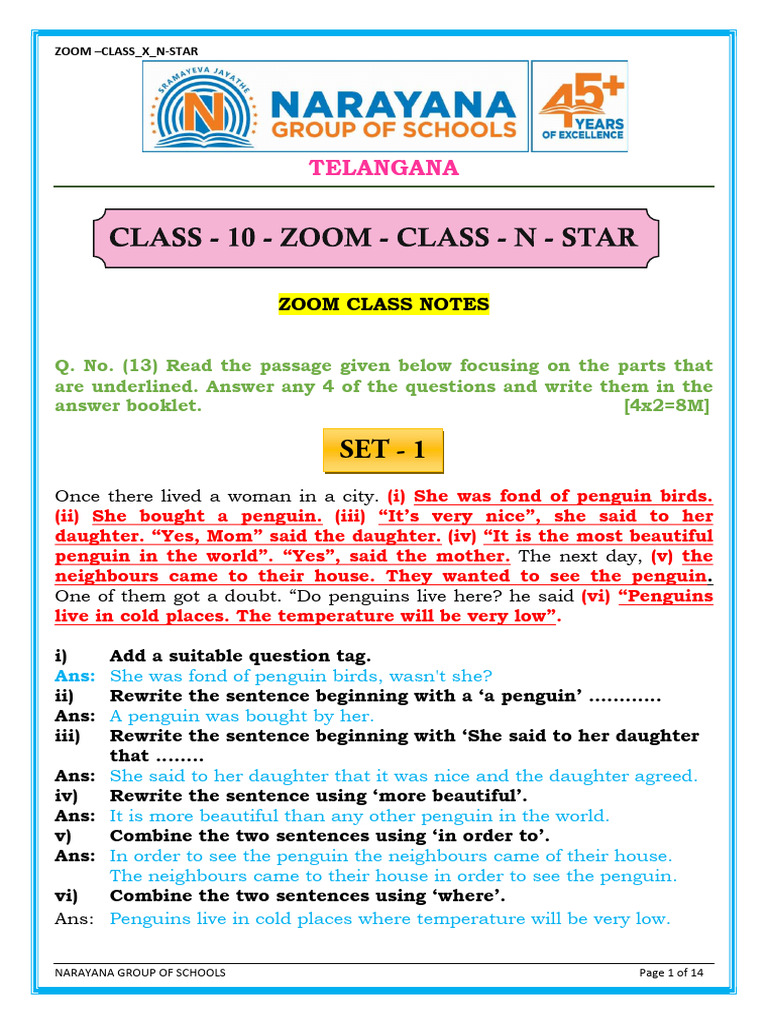 English - Zoom - Class-Notes-02.03.2024 | Download Free PDF | Paper