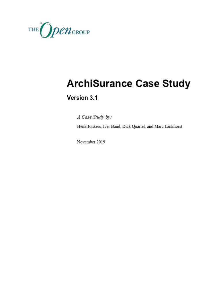 ArchiSurance Case Study v3.1 | PDF | Business Process | Customer Relationship Management