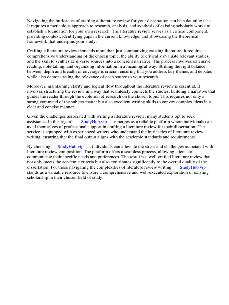 Literature Review Outline For Dissertation | PDF | Thesis | Literature Review