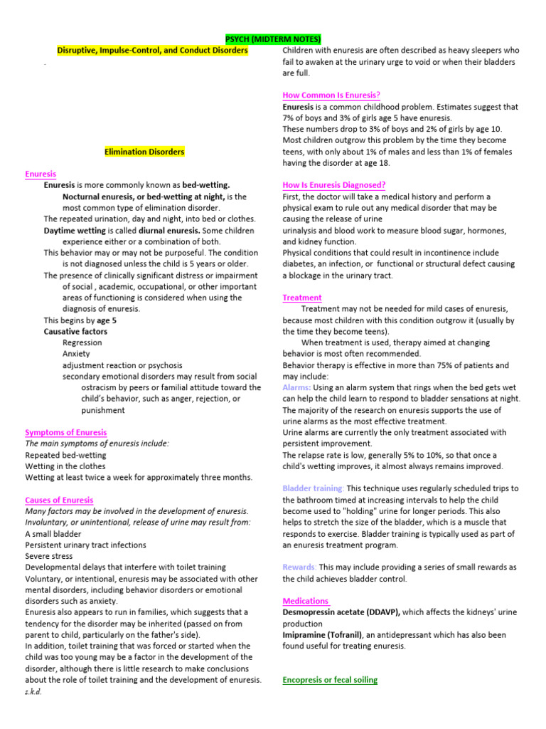 2 PDF | PDF | Urinary Incontinence | Nocturnal Enuresis