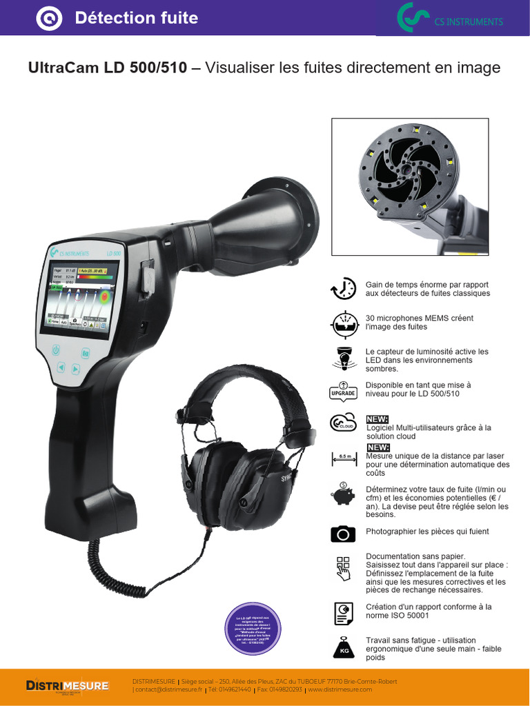 Fiche Technique LD500-510 UltraCam - DISTRIMESURE | PDF