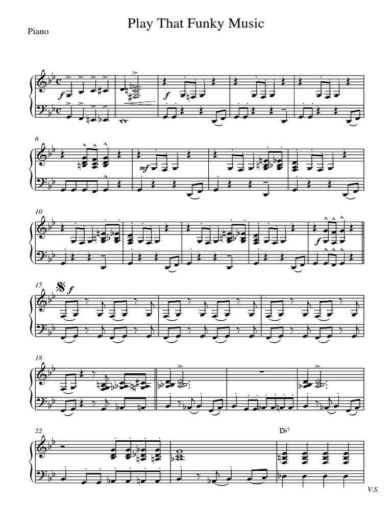 Play That Funky Music Piano - 240301 - 135112 | PDF