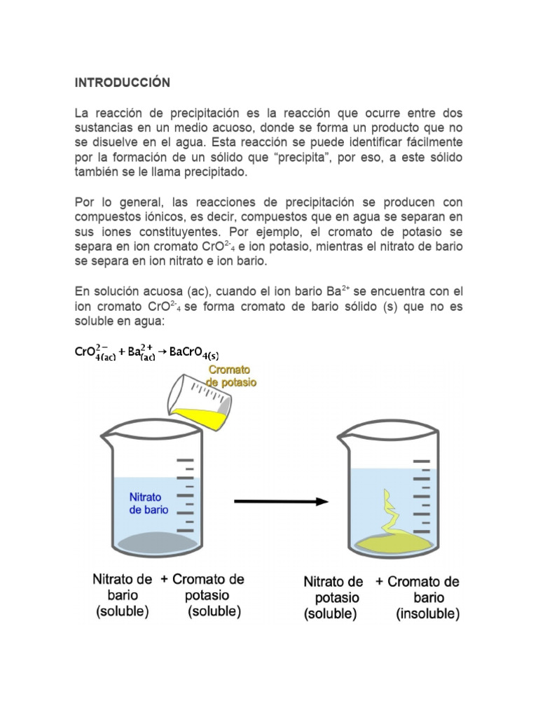 Practica 9 Reacciones de Precipitacion | PDF