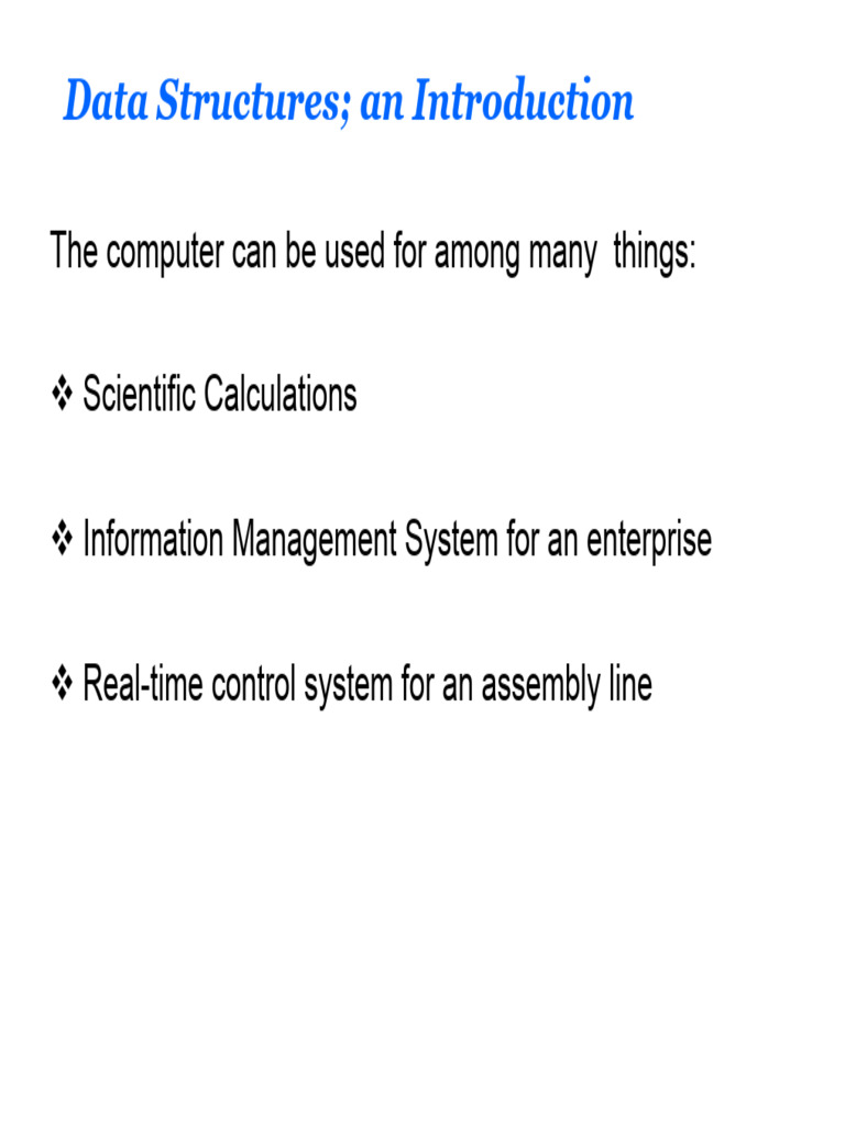 Chapter One Introduction | PDF | Data Type | Data Structure
