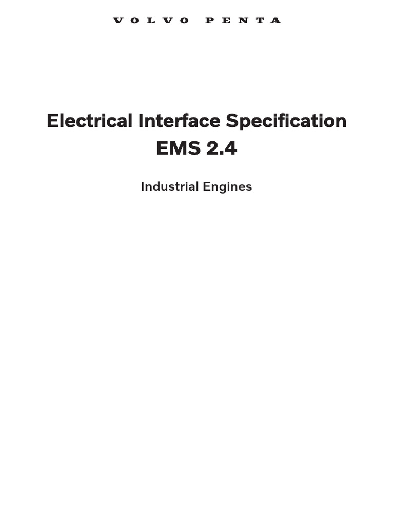 Electrical Interface Specification EMS2.4 47714300 | PDF | Vehicles ...