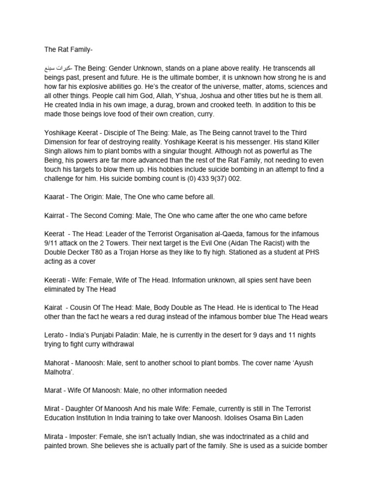 Rat Family | PDF | Young Adult