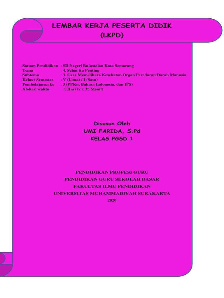 LKPD PKN SD | PDF | Karier & Perkembangan