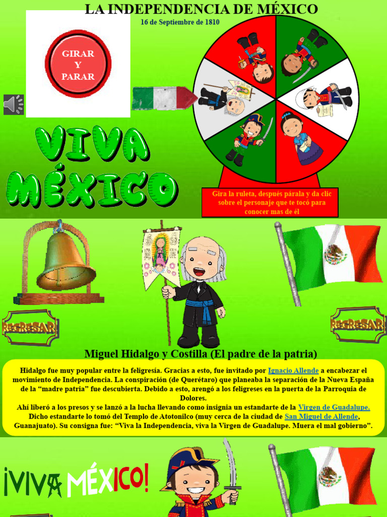 Ruleta Interactiva de La Independencia de Mexico | PDF | México ...