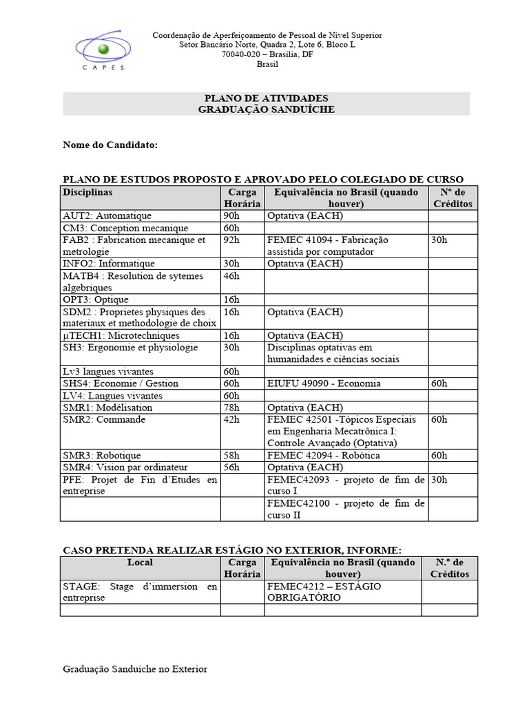 Plano Atividades Brafitec | PDF | Science | Engenharia