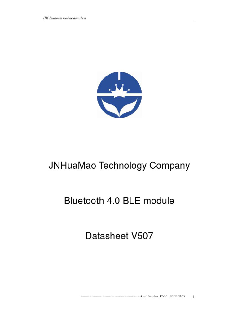HM10 Bluetooth Module Datasheet | PDF | Bluetooth | Parameter (Computer Programming)